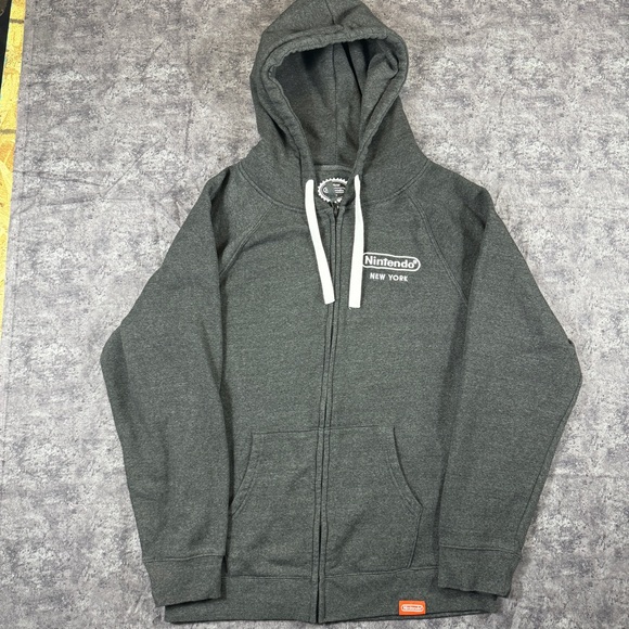 Nintendo | Sweaters | Nintendo New York Racetrack Charcoal Xl Zip Up ...